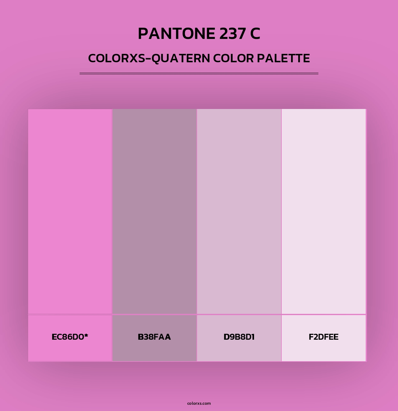 PANTONE 237 C color palettes - colorxs.com