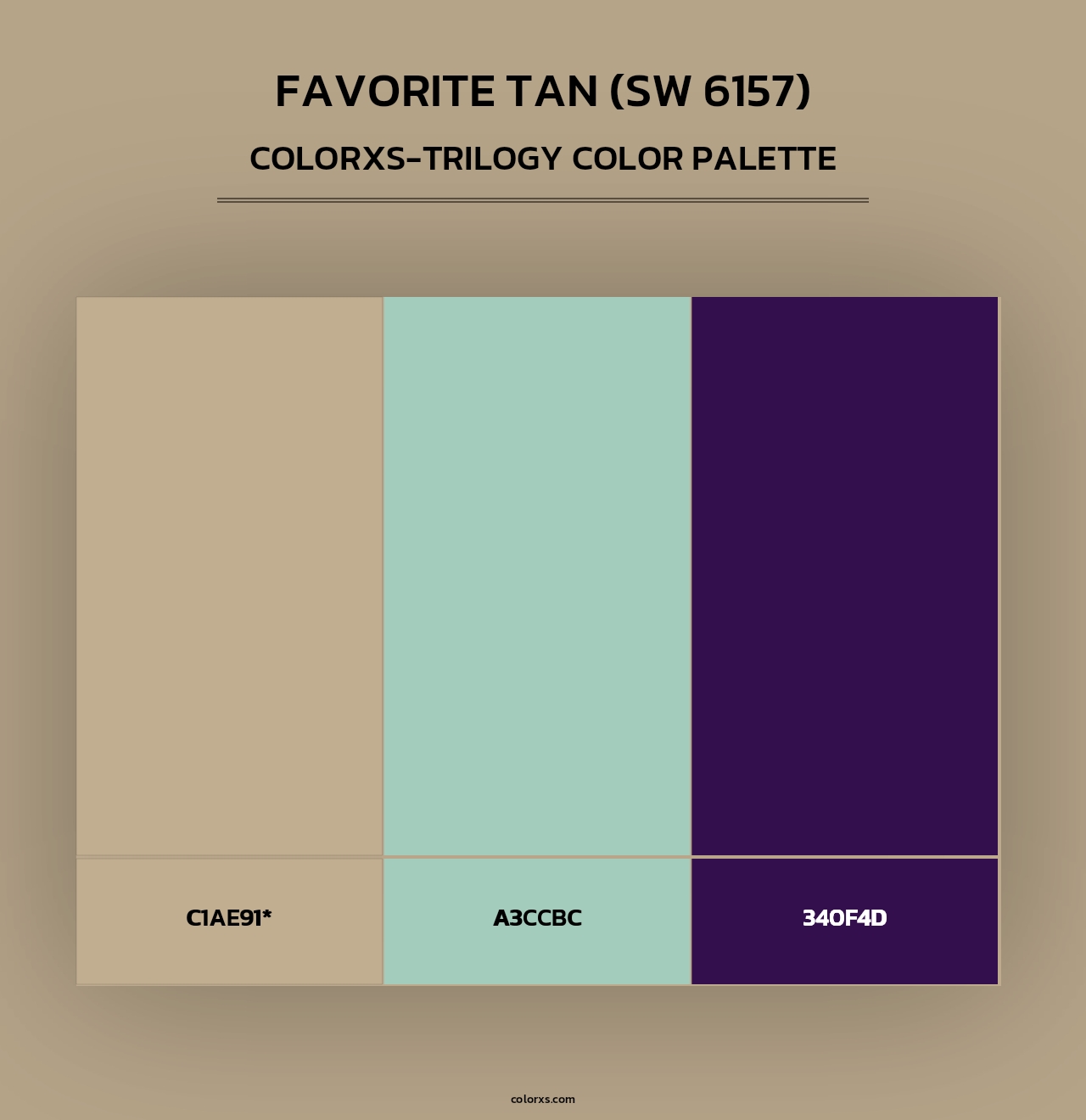 Sherwin Williams Favorite Tan (SW 6157) Paint coordinating colors and ...
