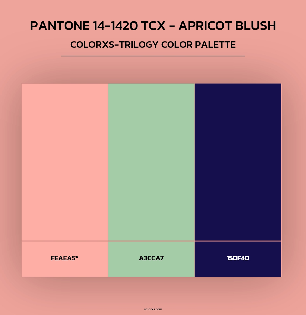 PANTONE 14-1420 TCX - Apricot Blush color palettes - colorxs.com