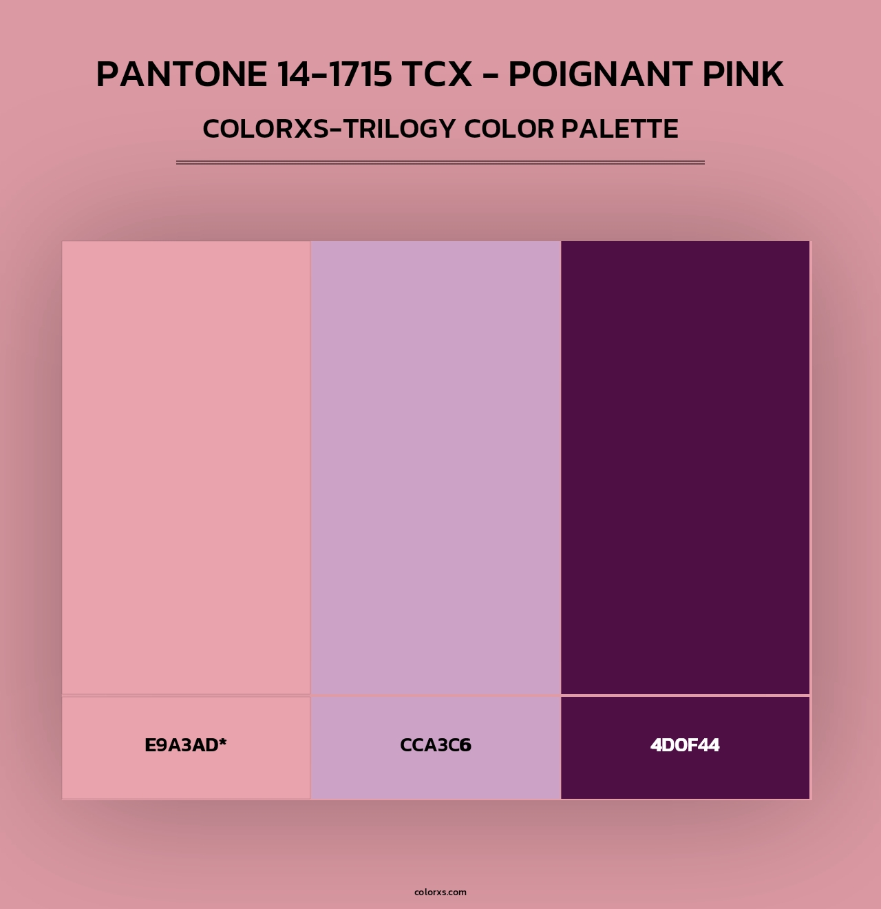 PANTONE 14-1715 TCX - Poignant Pink color palettes - colorxs.com
