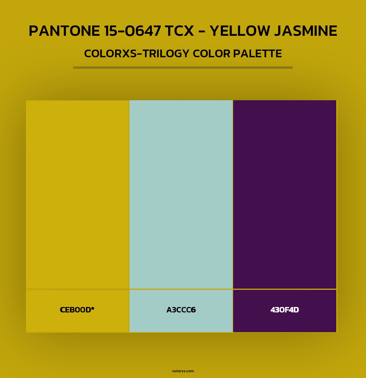 PANTONE 15-0647 TCX - Yellow Jasmine color palettes - colorxs.com