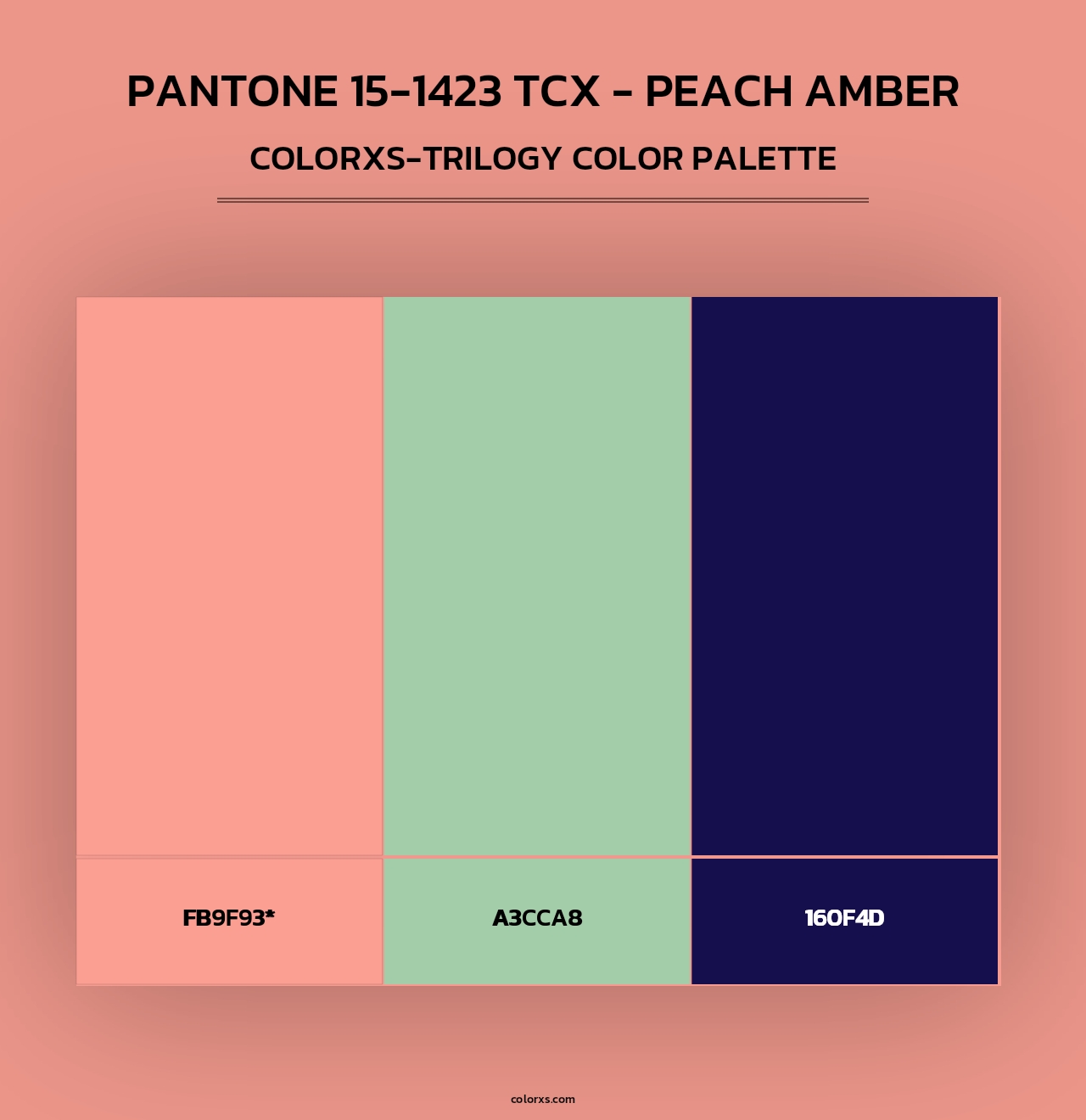 PANTONE 15-1423 TCX - Peach Amber color palettes - colorxs.com