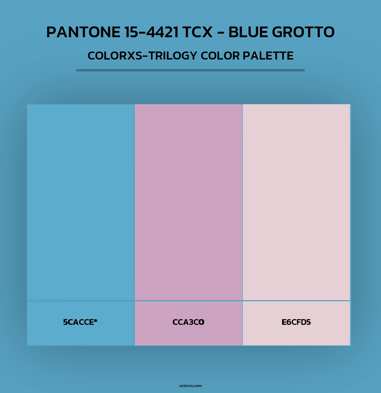PANTONE 15-4421 TCX - Blue Grotto color palettes - colorxs.com