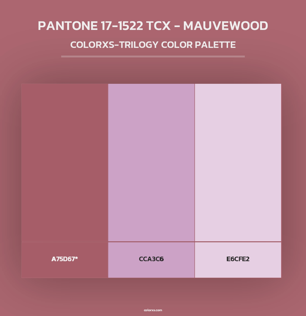PANTONE 17-1522 TCX - Mauvewood color palettes - colorxs.com