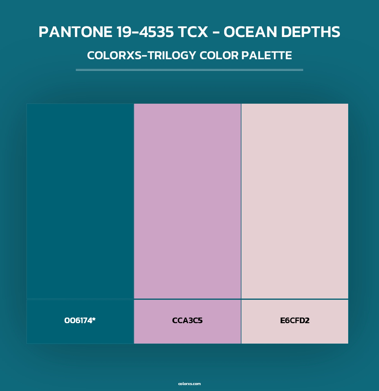 PANTONE 19-4535 TCX - Ocean Depths color palettes - colorxs.com