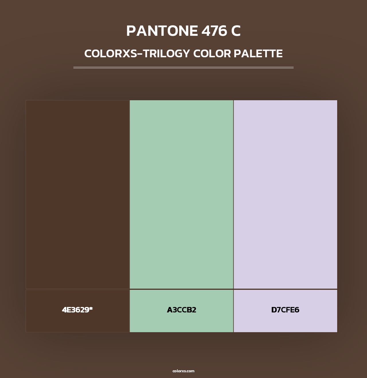 PANTONE 476 C color palettes - colorxs.com