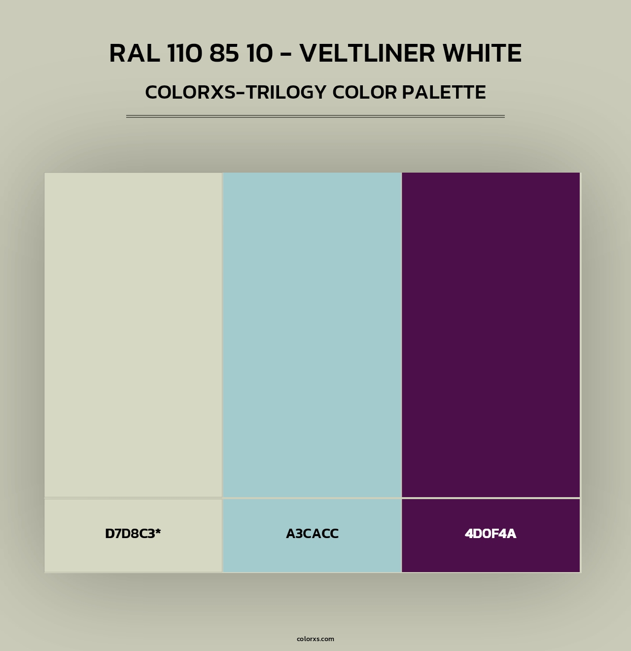 RAL 110 85 10 - Veltliner White color palettes - colorxs.com