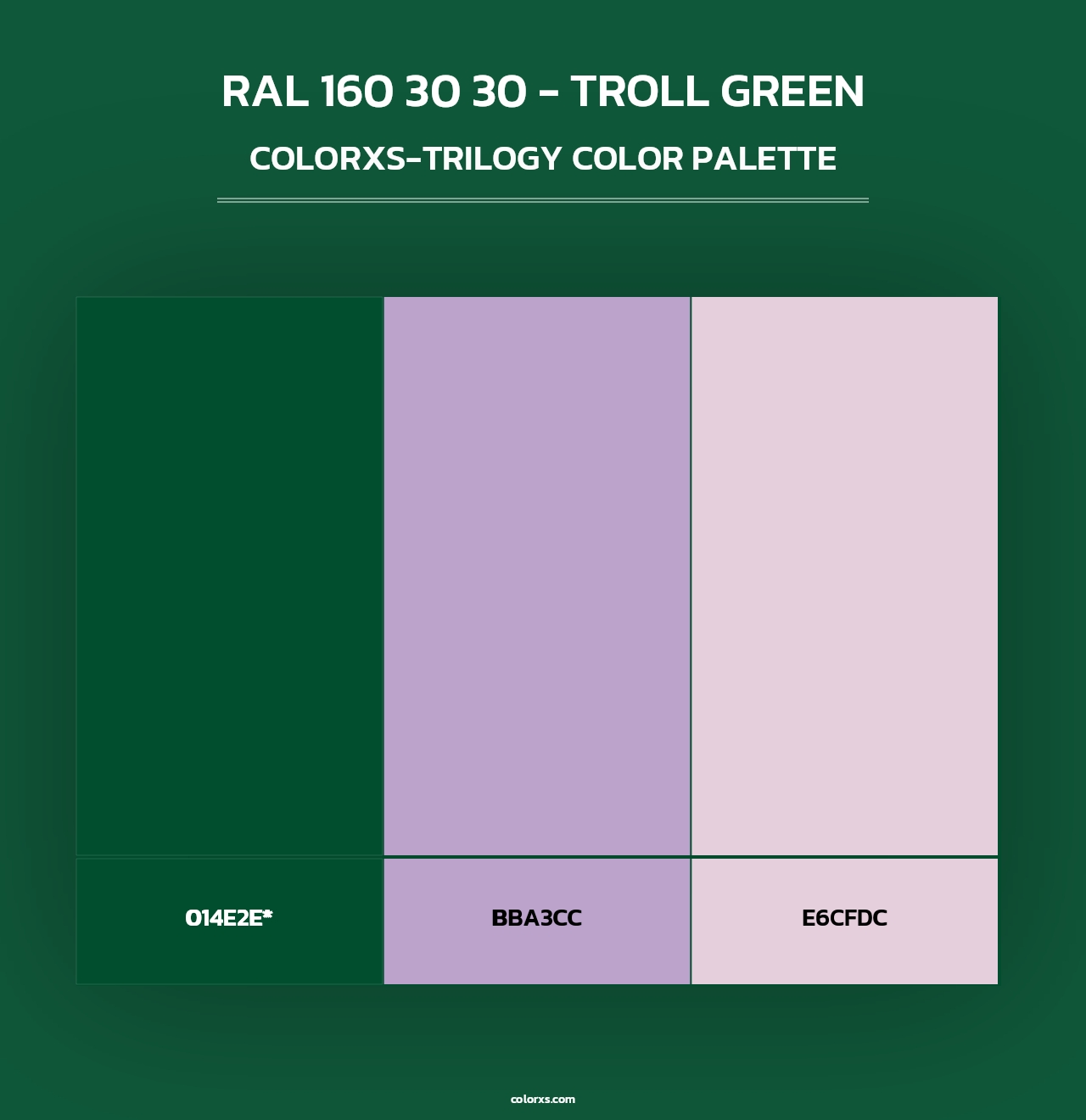 RAL 160 30 30 - Troll Green color palettes - colorxs.com