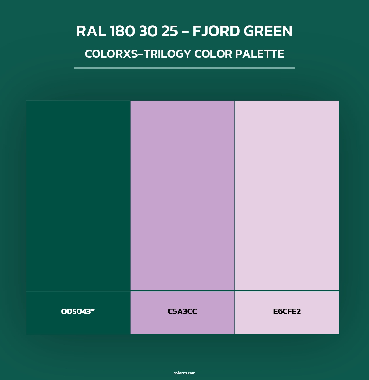 RAL 180 30 25 - Fjord Green color palettes - colorxs.com