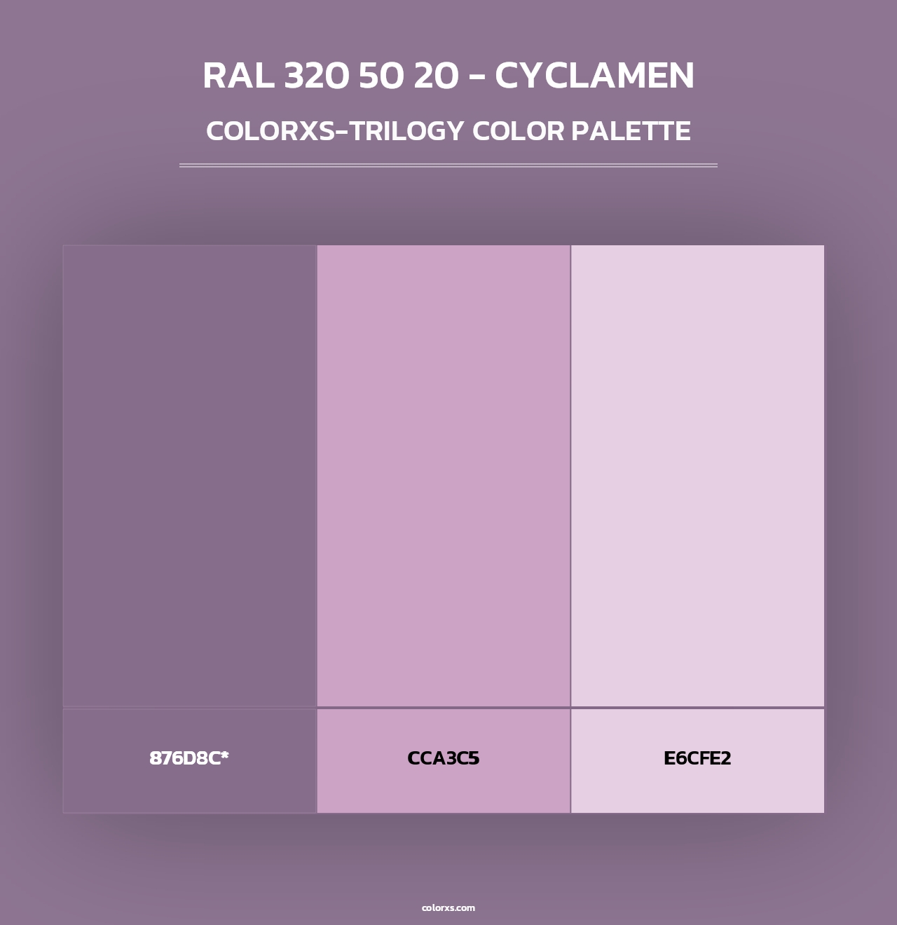 RAL 320 50 20 - Cyclamen color palettes - colorxs.com