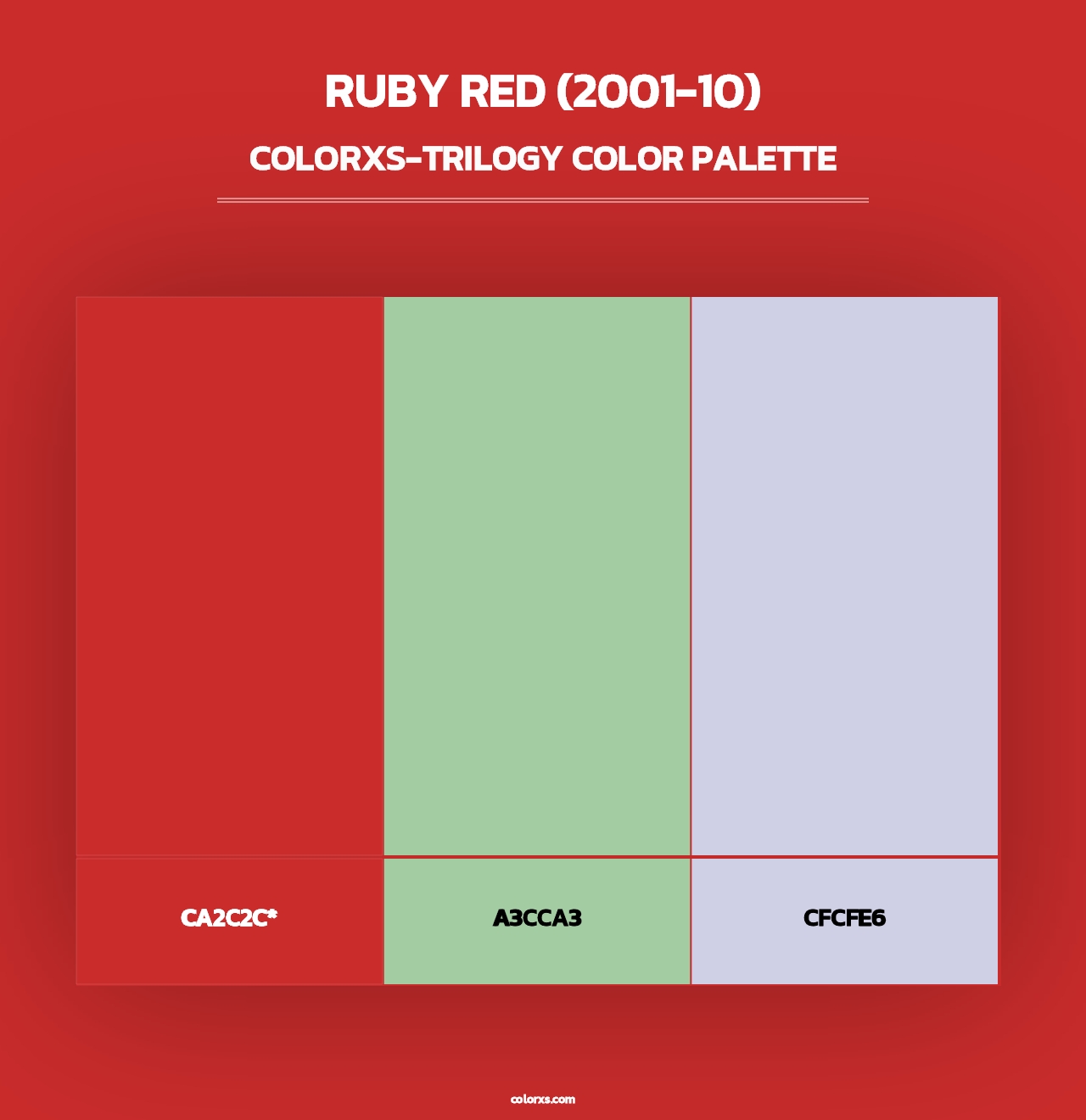 Benjamin Moore Ruby Red (2001-10) Paint coordinating colors and ...