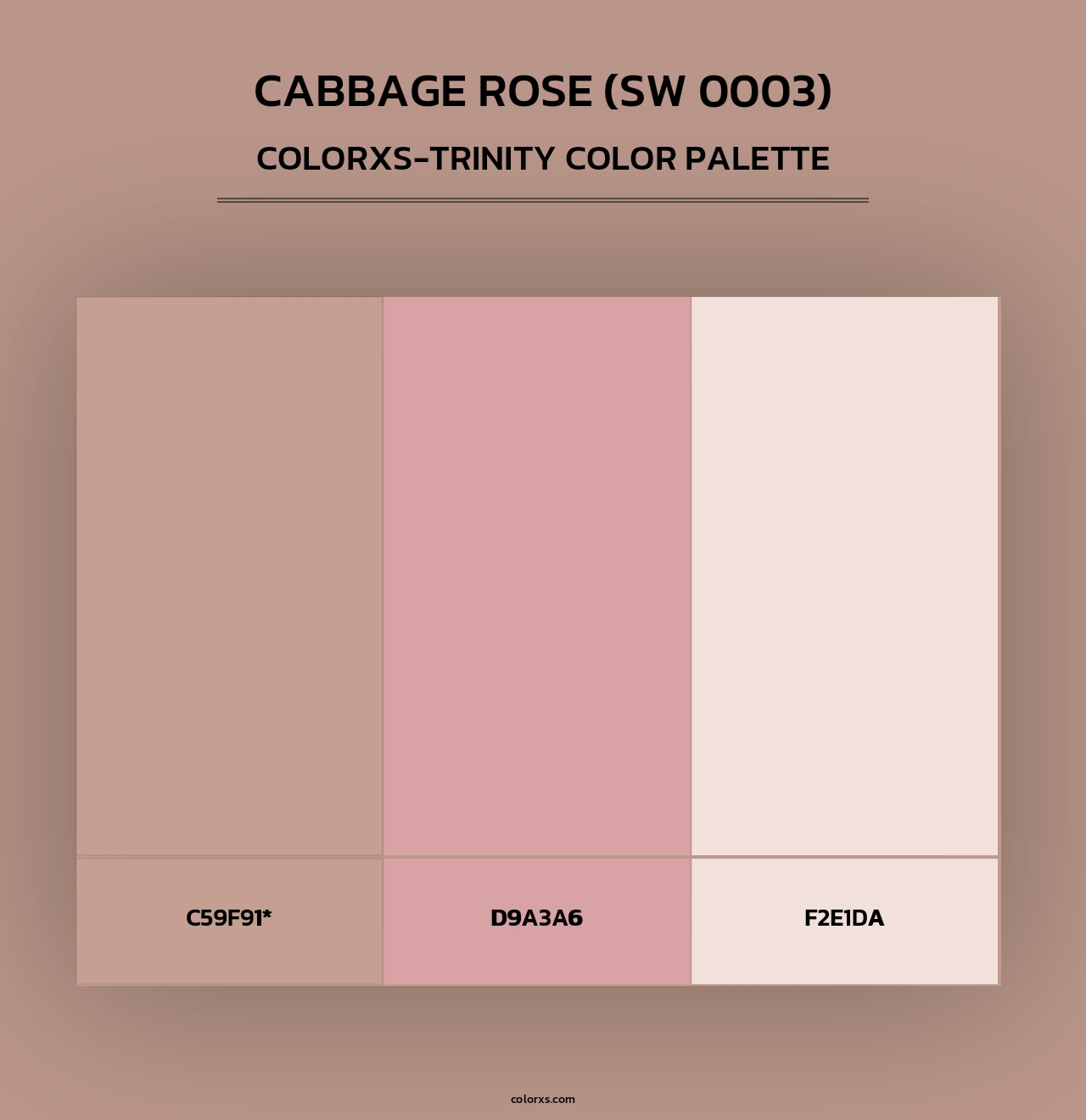 Sherwin Williams Cabbage Rose (SW 0003) Paint coordinating colors and ...