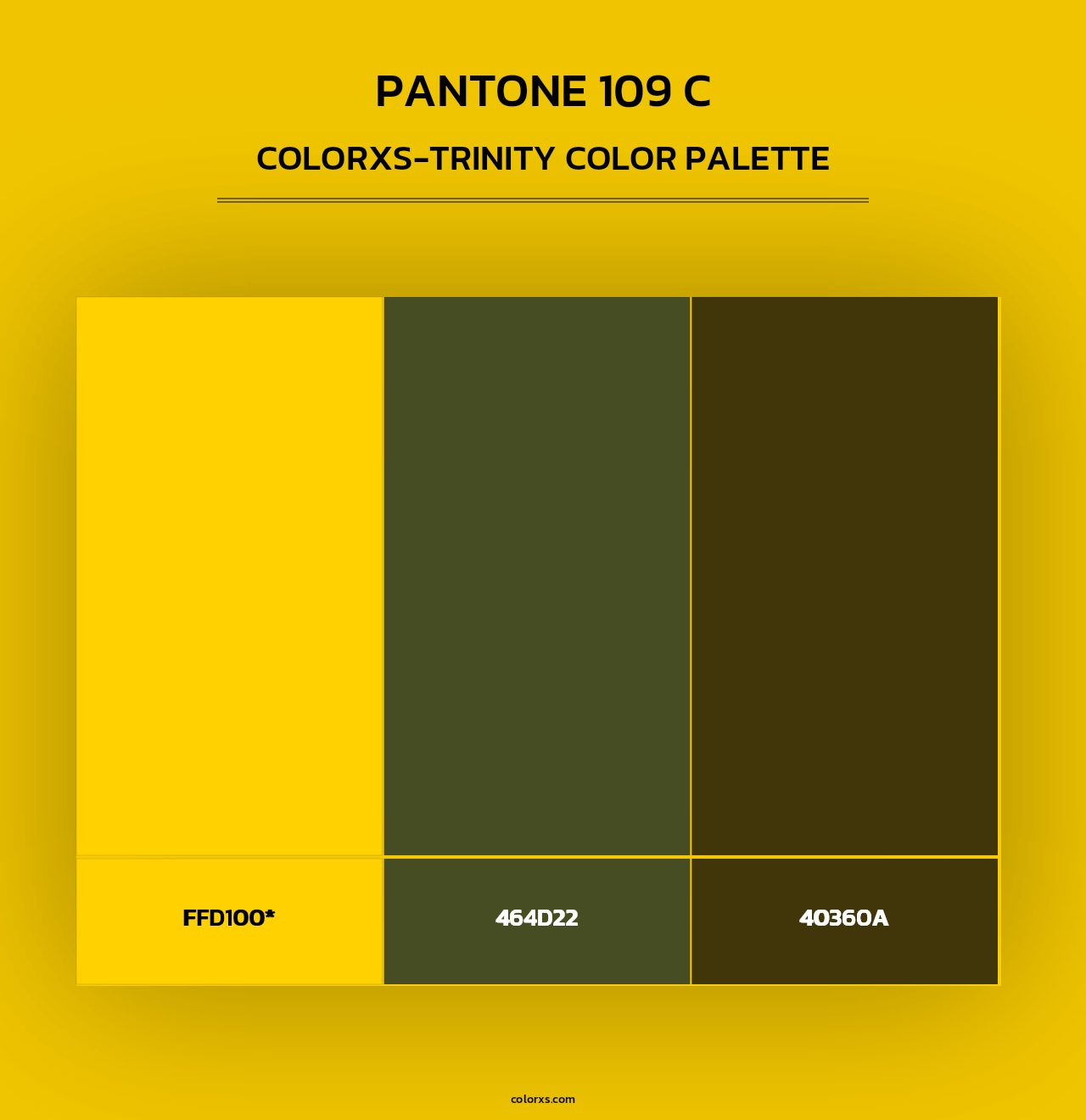 PANTONE 109 C color palettes - colorxs.com