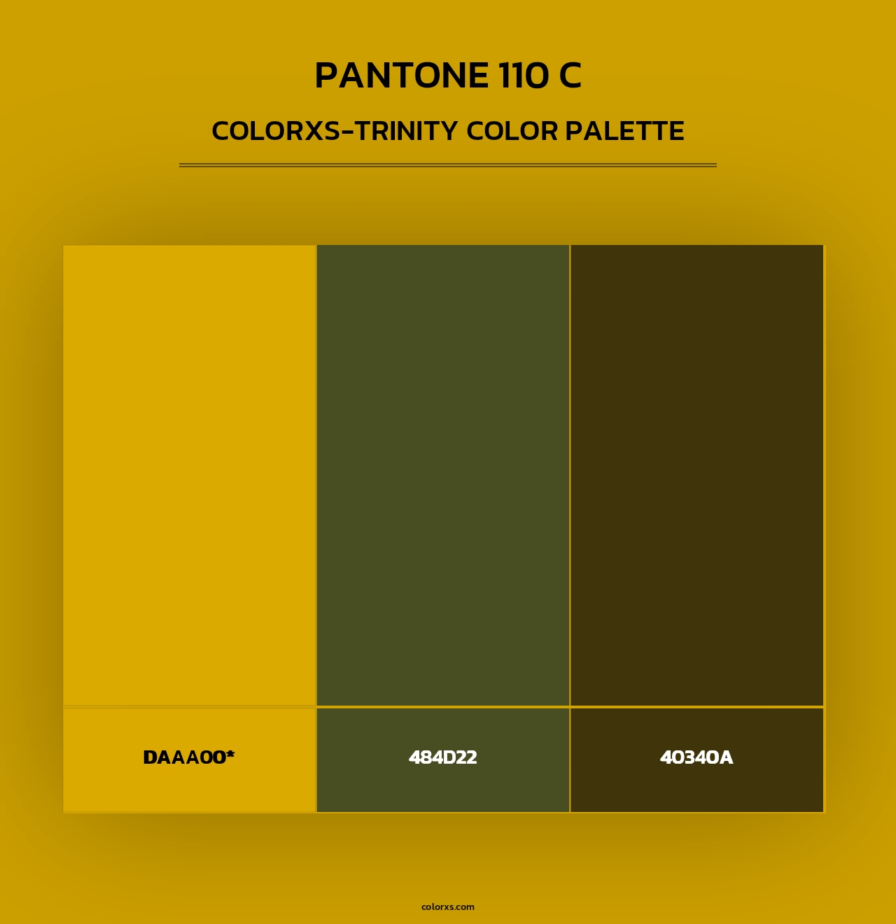 PANTONE 110 C color palettes - colorxs.com