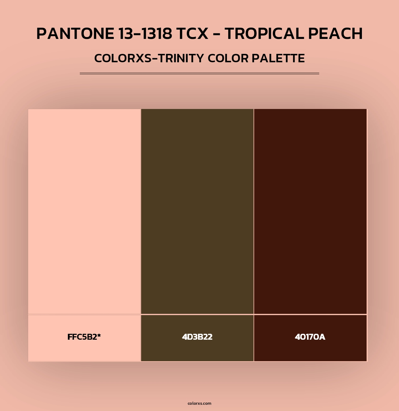PANTONE 13-1318 TCX - Tropical Peach color palettes - colorxs.com
