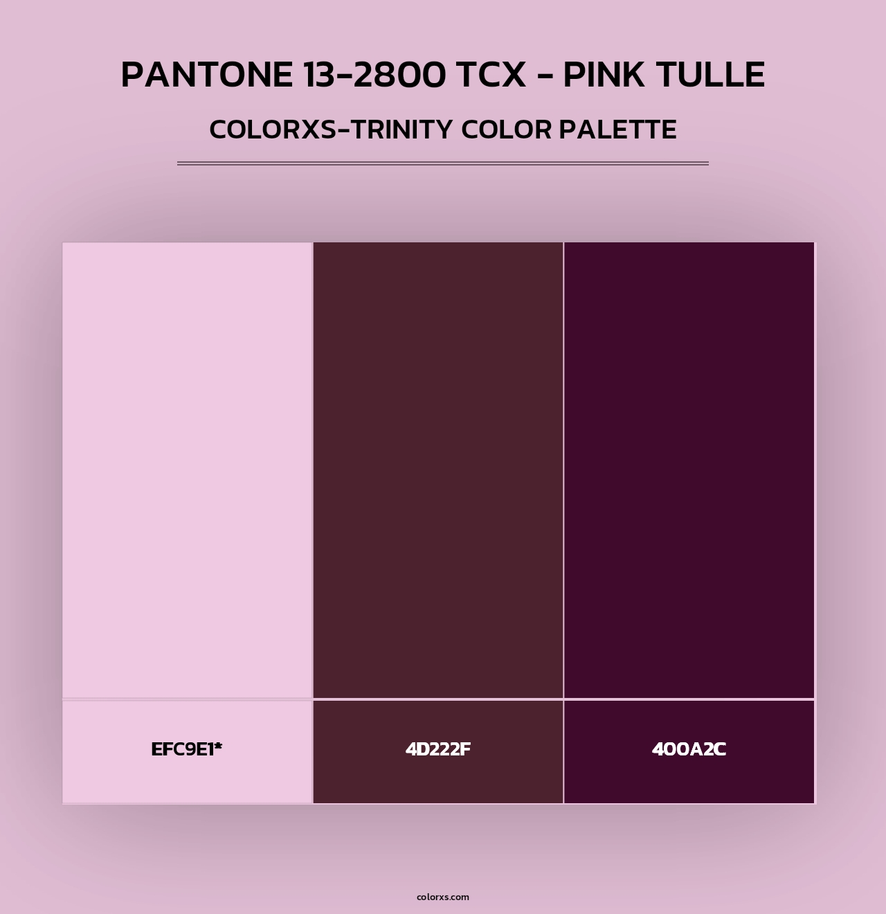 PANTONE 13-2800 TCX - Pink Tulle color palettes - colorxs.com