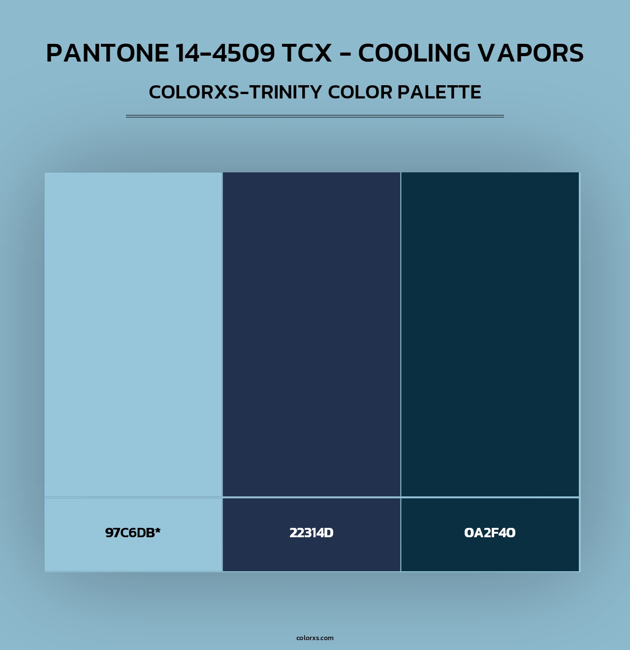PANTONE 14-4509 TCX - Cooling Vapors color palettes - colorxs.com
