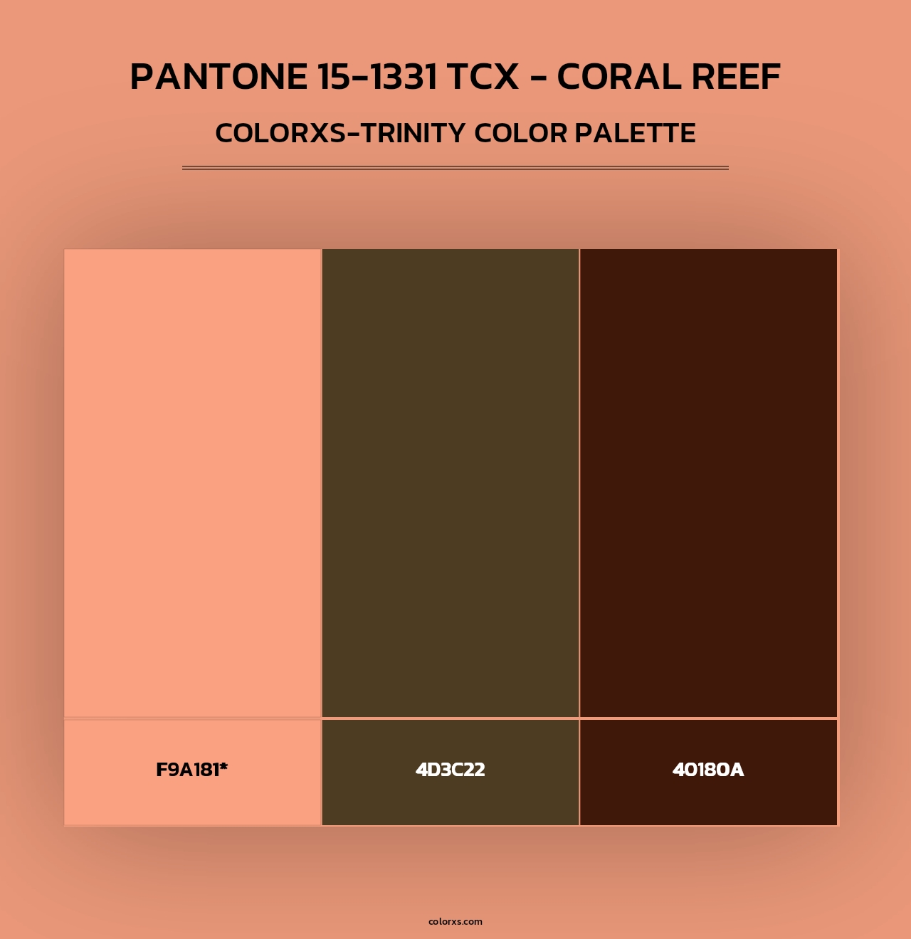 PANTONE 15-1331 TCX - Coral Reef color palettes - colorxs.com