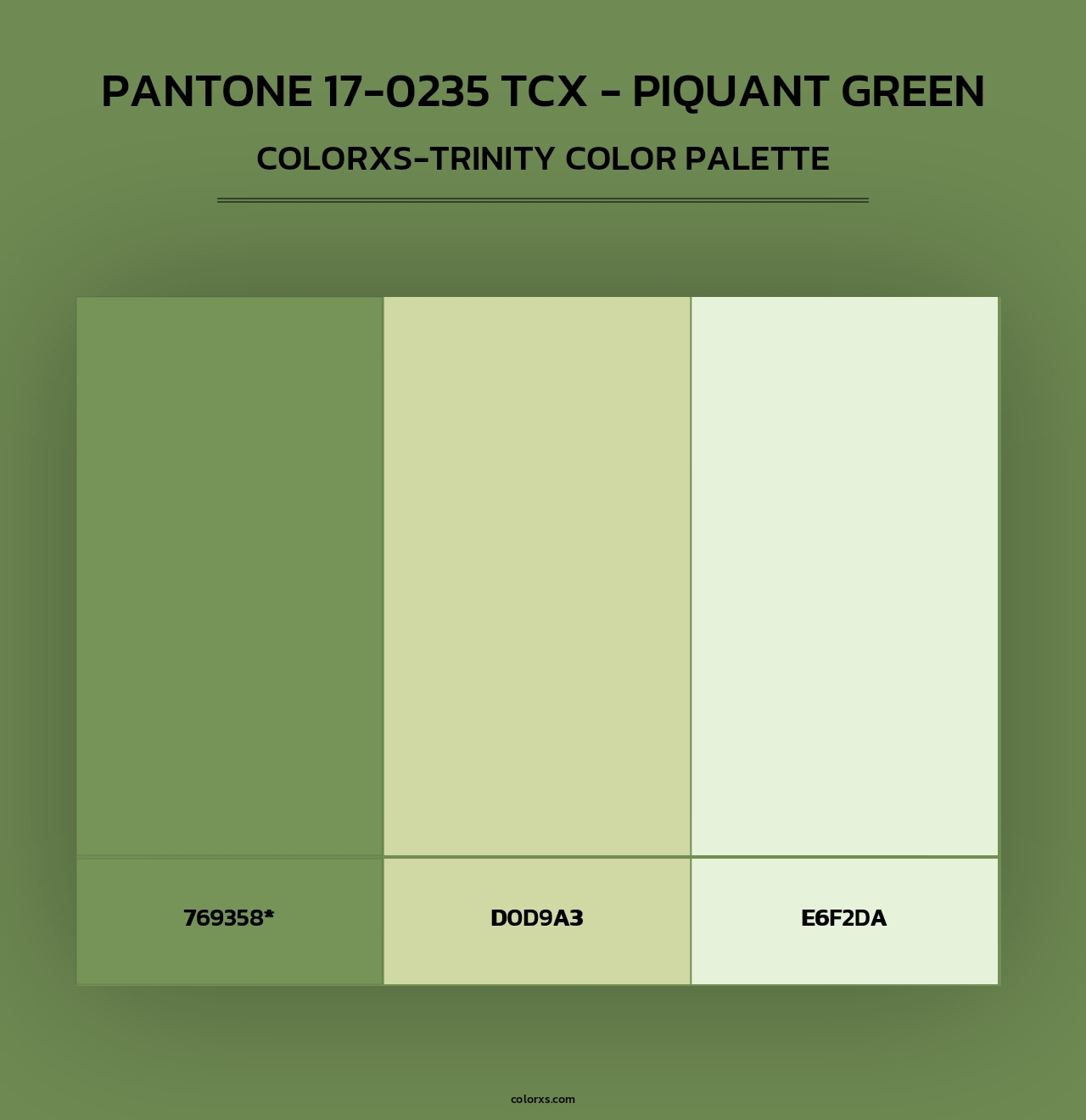 PANTONE 17-0235 TCX - Piquant Green color palettes - colorxs.com