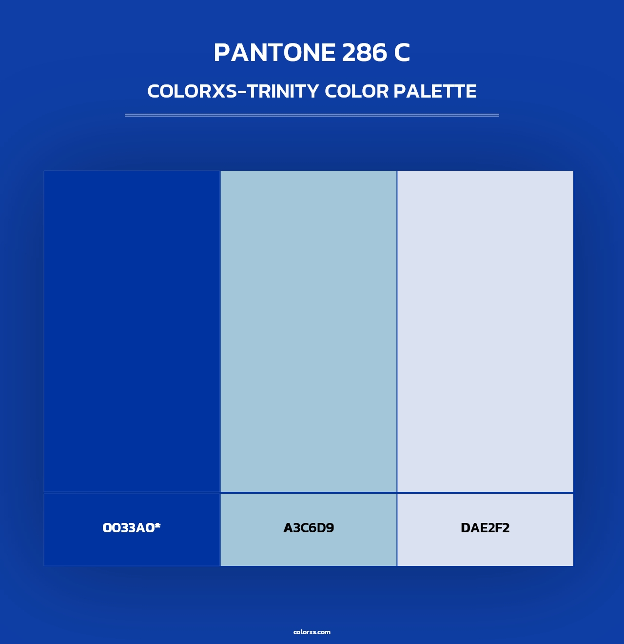 PANTONE 286 C color palettes - colorxs.com
