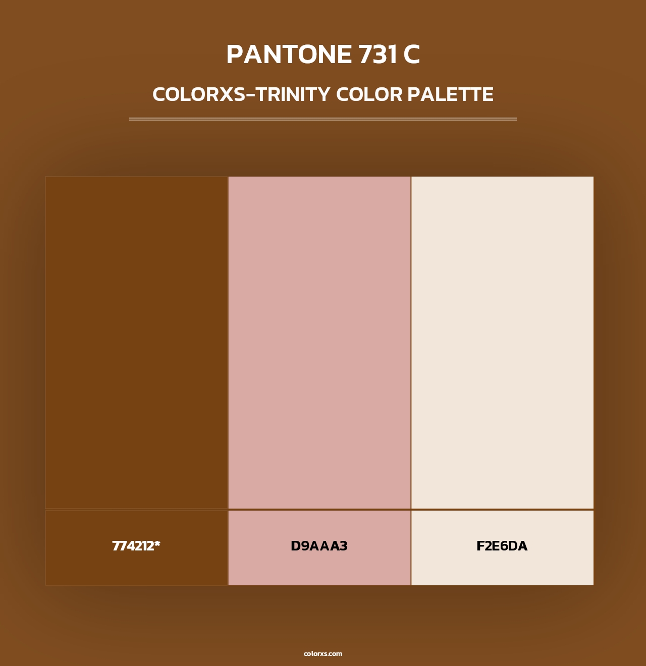 PANTONE 731 C color palettes - colorxs.com