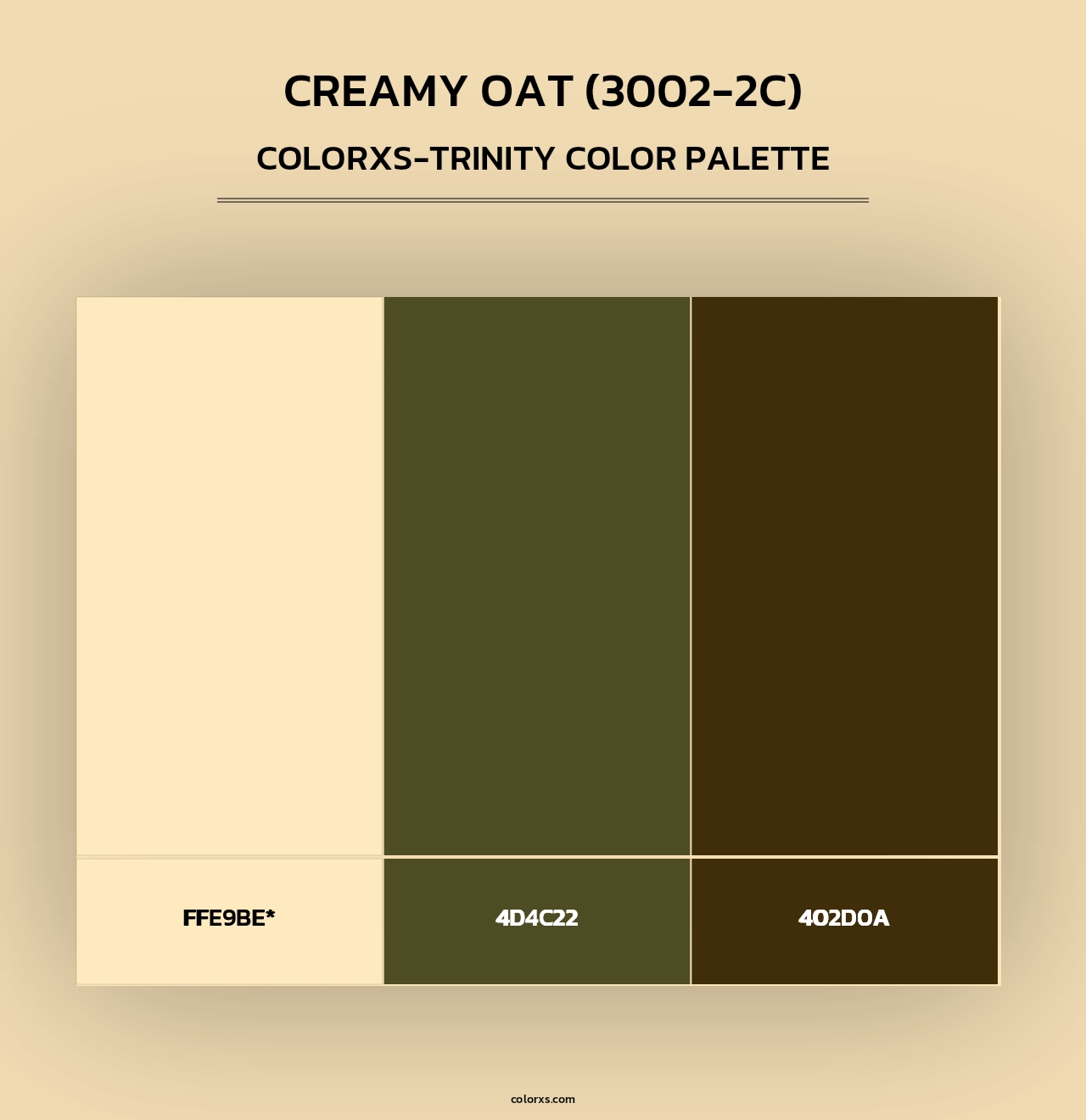 Valspar Creamy Oat (3002-2C) Paint coordinating colors and palettes ...