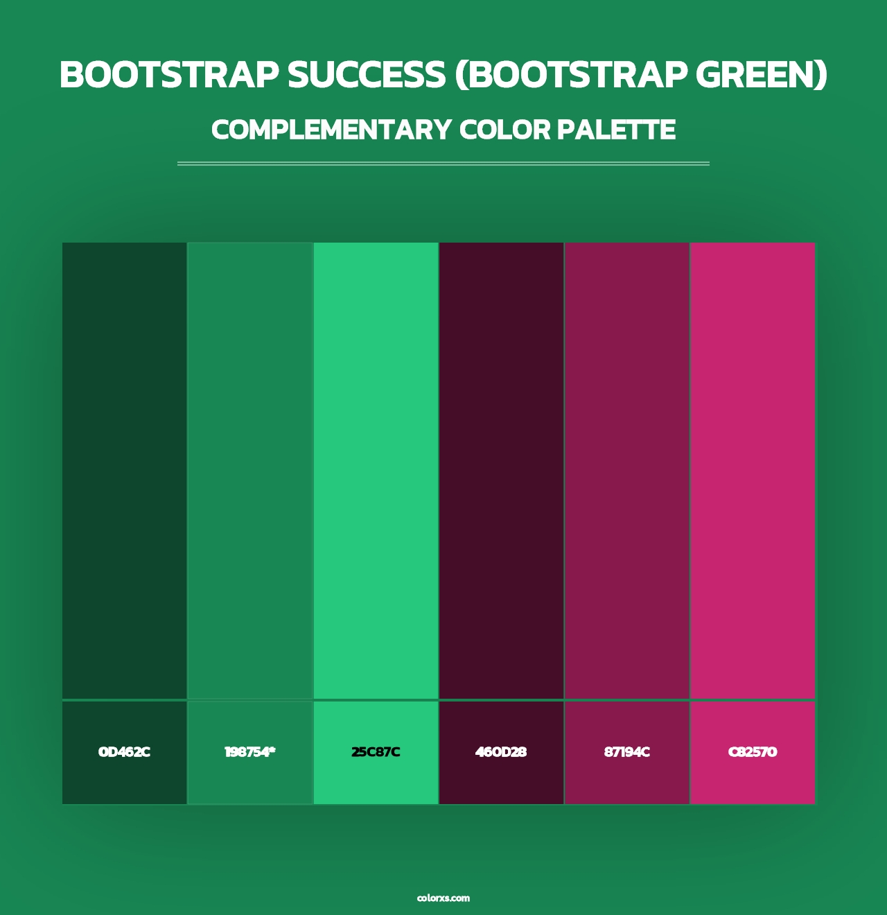 Bootstrap Success (Bootstrap Green) color palettes - colorxs.com