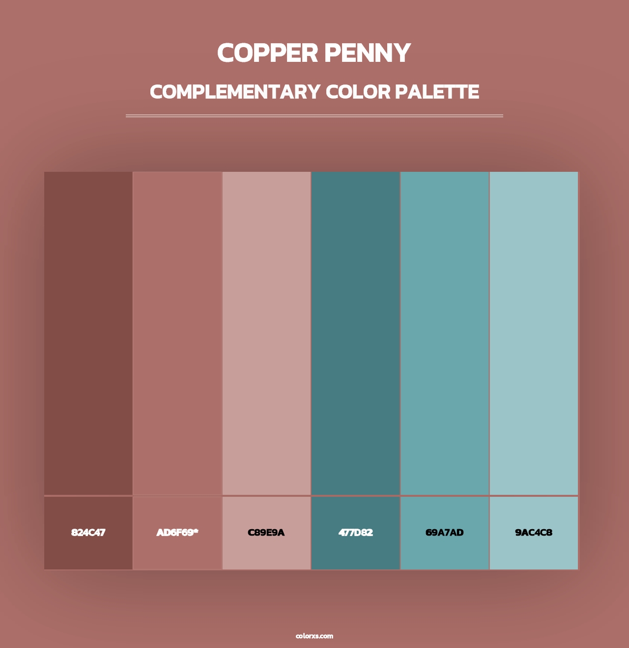 Copper Penny color palettes - colorxs.com
