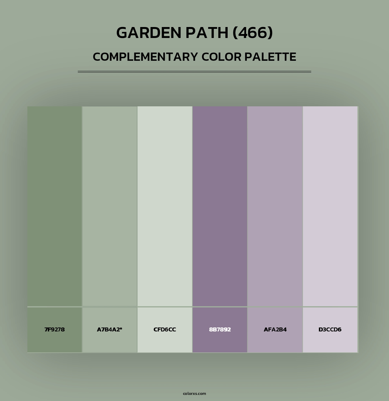 Benjamin Moore Garden Path (466) Paint coordinating colors and palettes ...