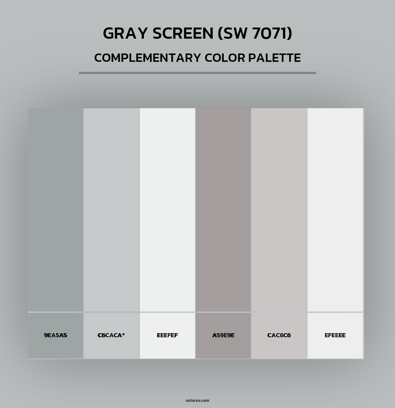Sherwin Williams Gray Screen (SW 7071) Paint coordinating colors and ...