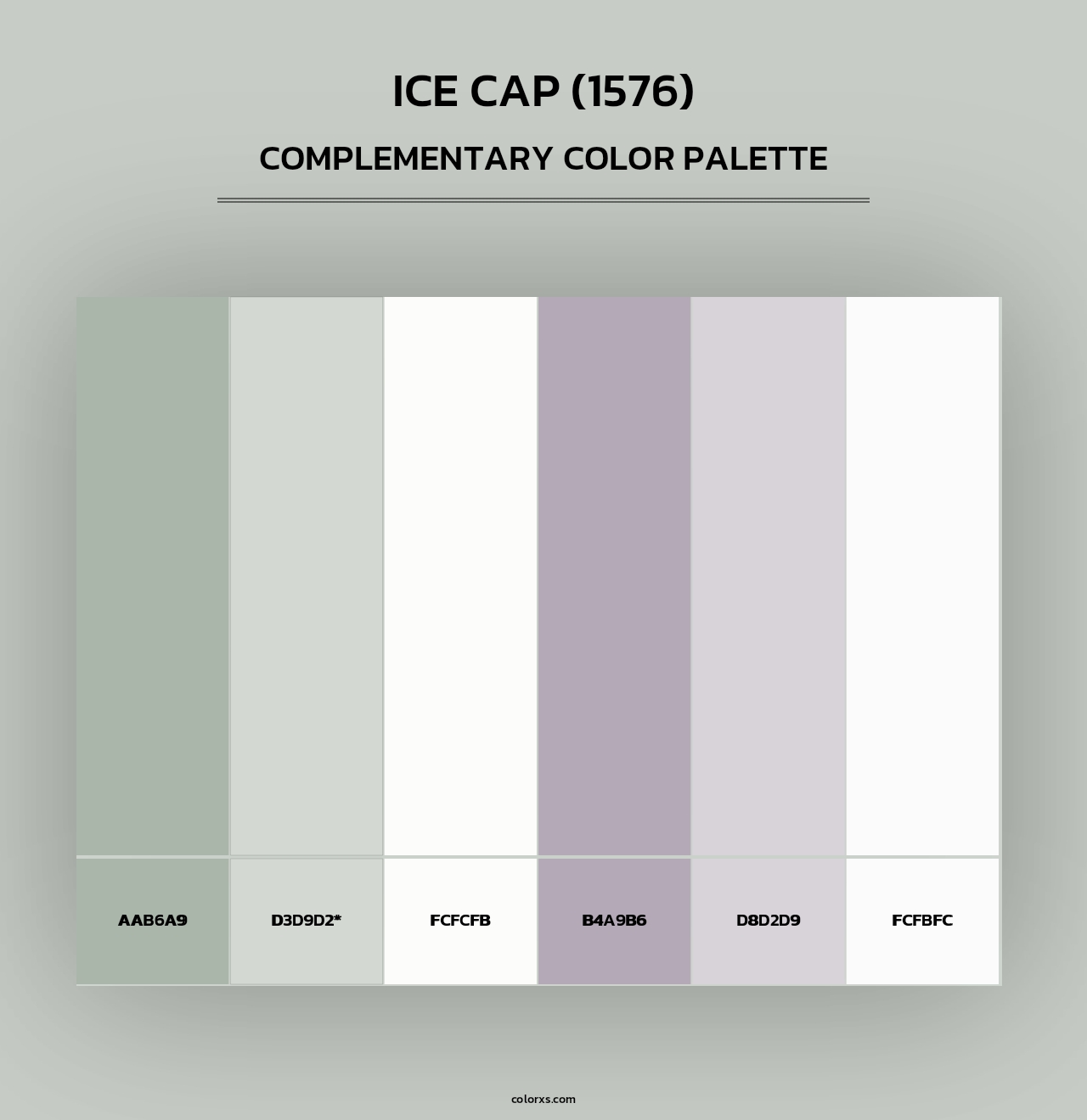 Benjamin Moore Ice Cap (1576) Paint coordinating colors and palettes ...