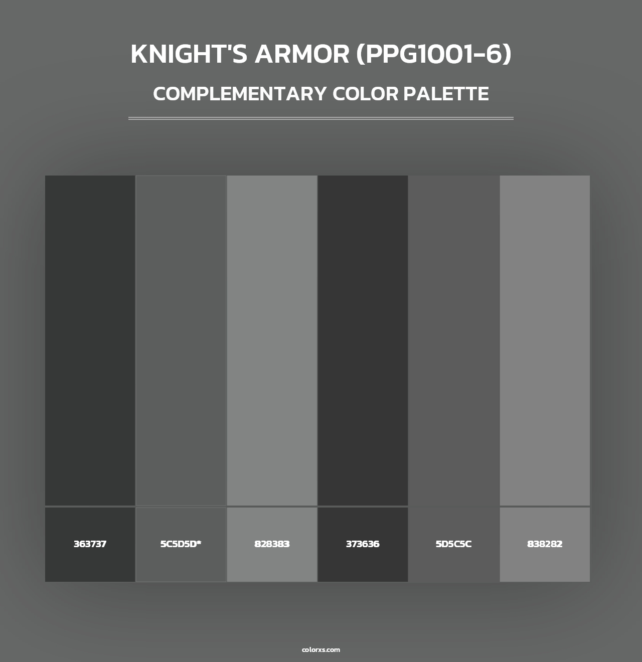 PPG Paints Knight's Armor (PPG1001-6) Paint coordinating colors and ...