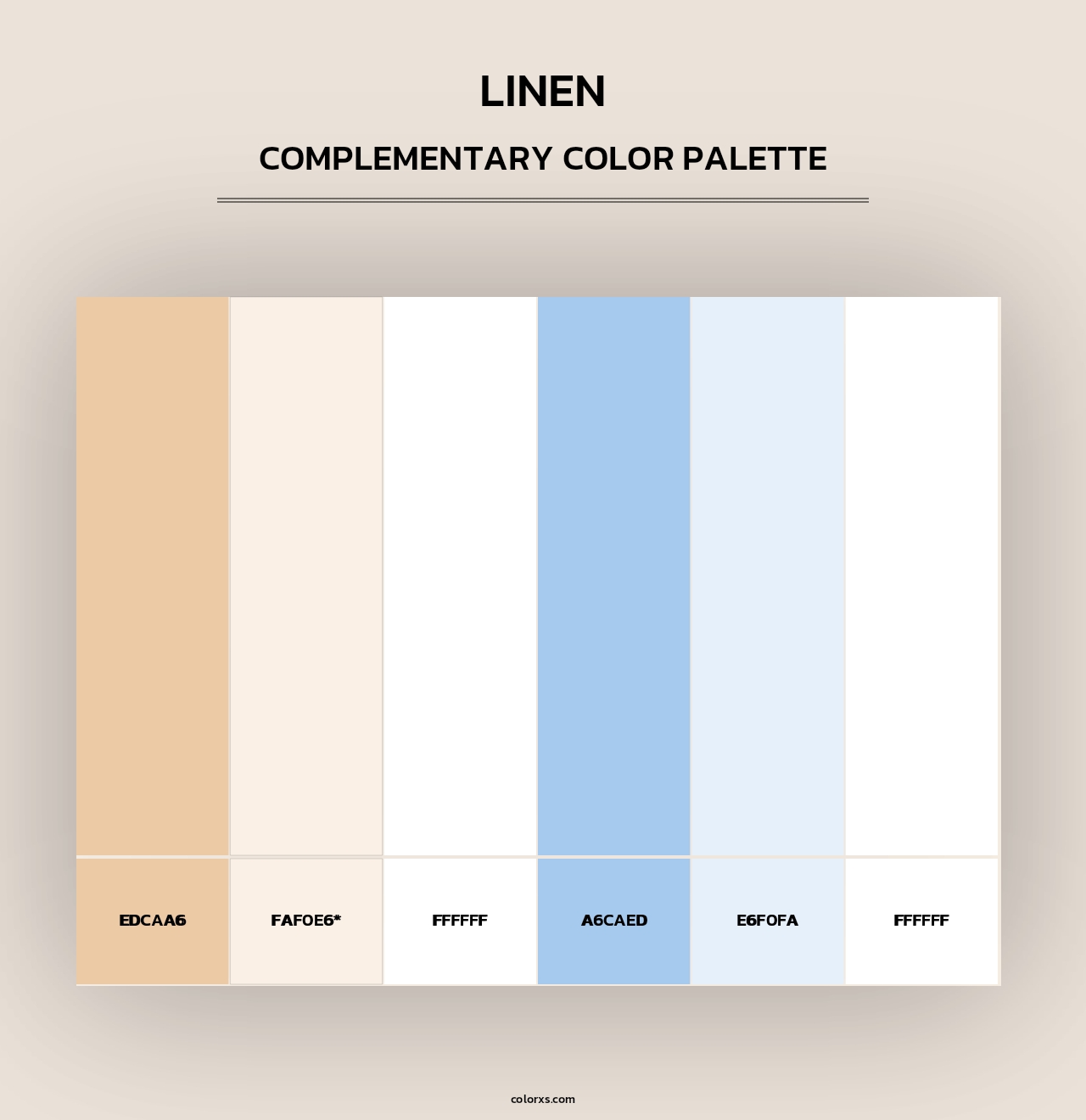Linen color palettes - colorxs.com