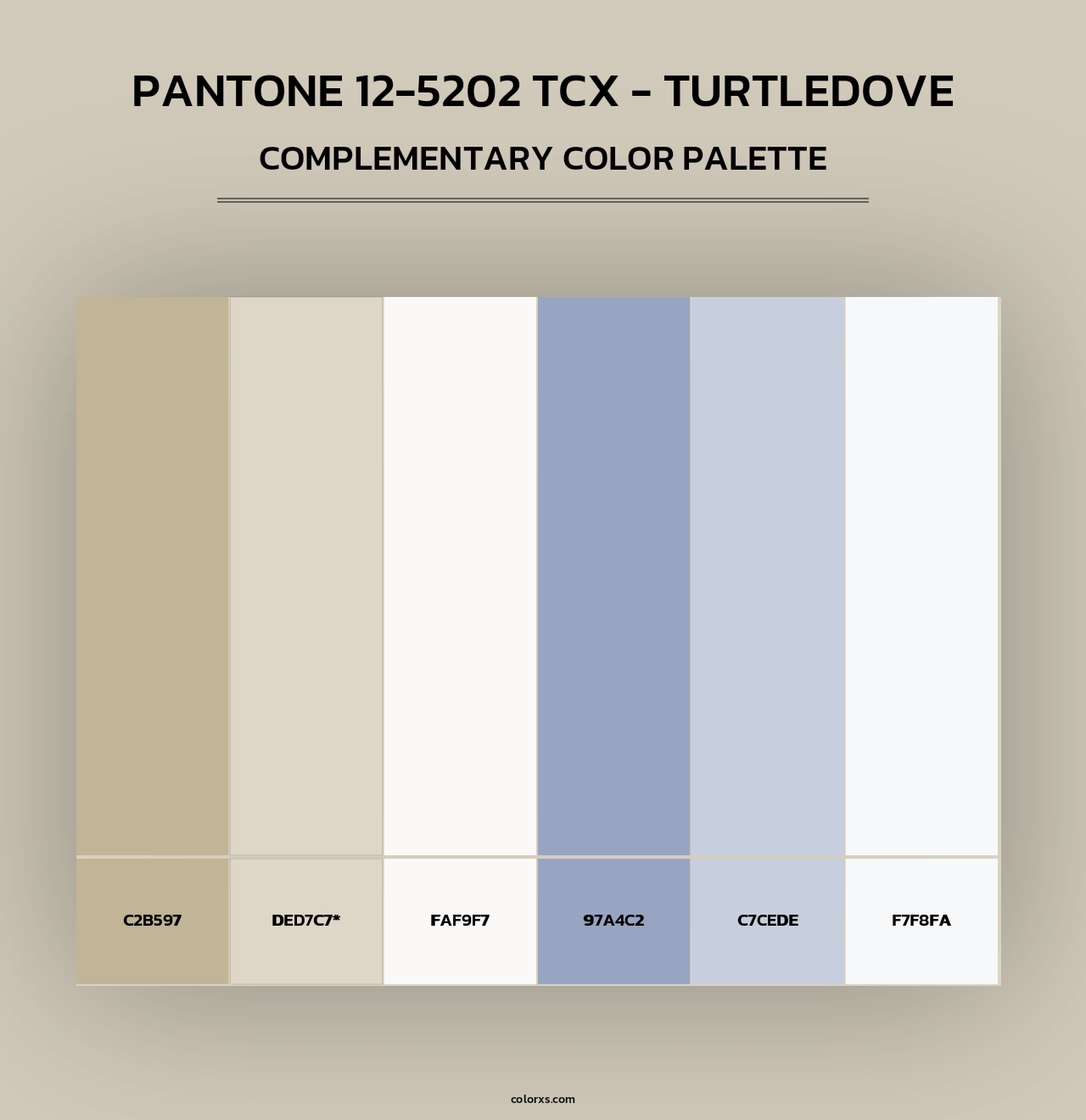 PANTONE 12-5202 TCX - Turtledove color palettes - colorxs.com