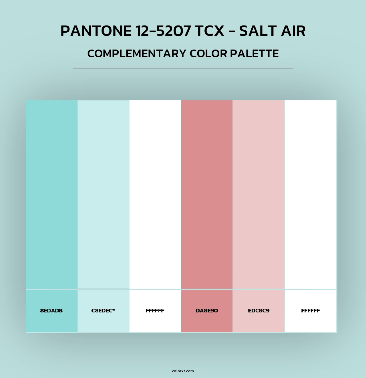 PANTONE 12-5207 TCX - Salt Air color palettes - colorxs.com