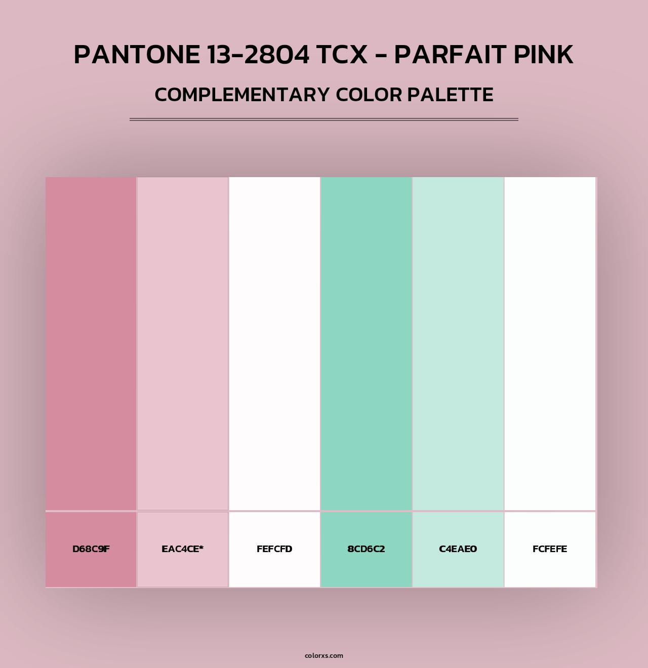 Pantone 13-2804 TCX - Parfait Pink color palettes - colorxs.com