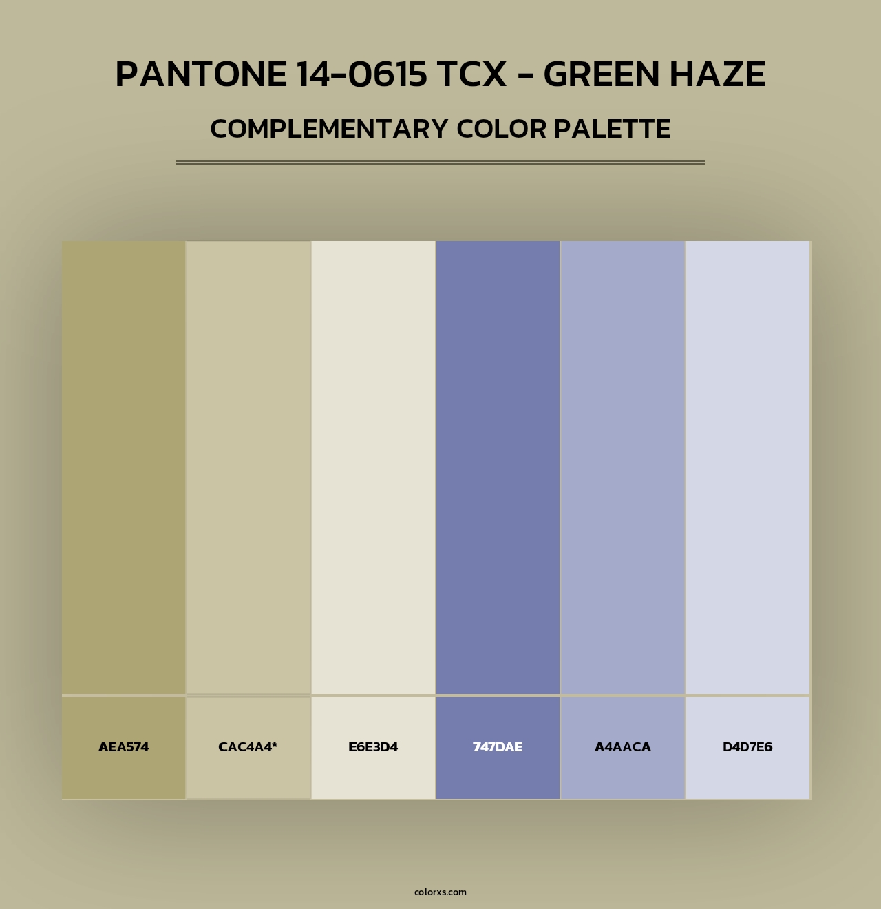 PANTONE 14-0615 TCX - Green Haze color palettes - colorxs.com