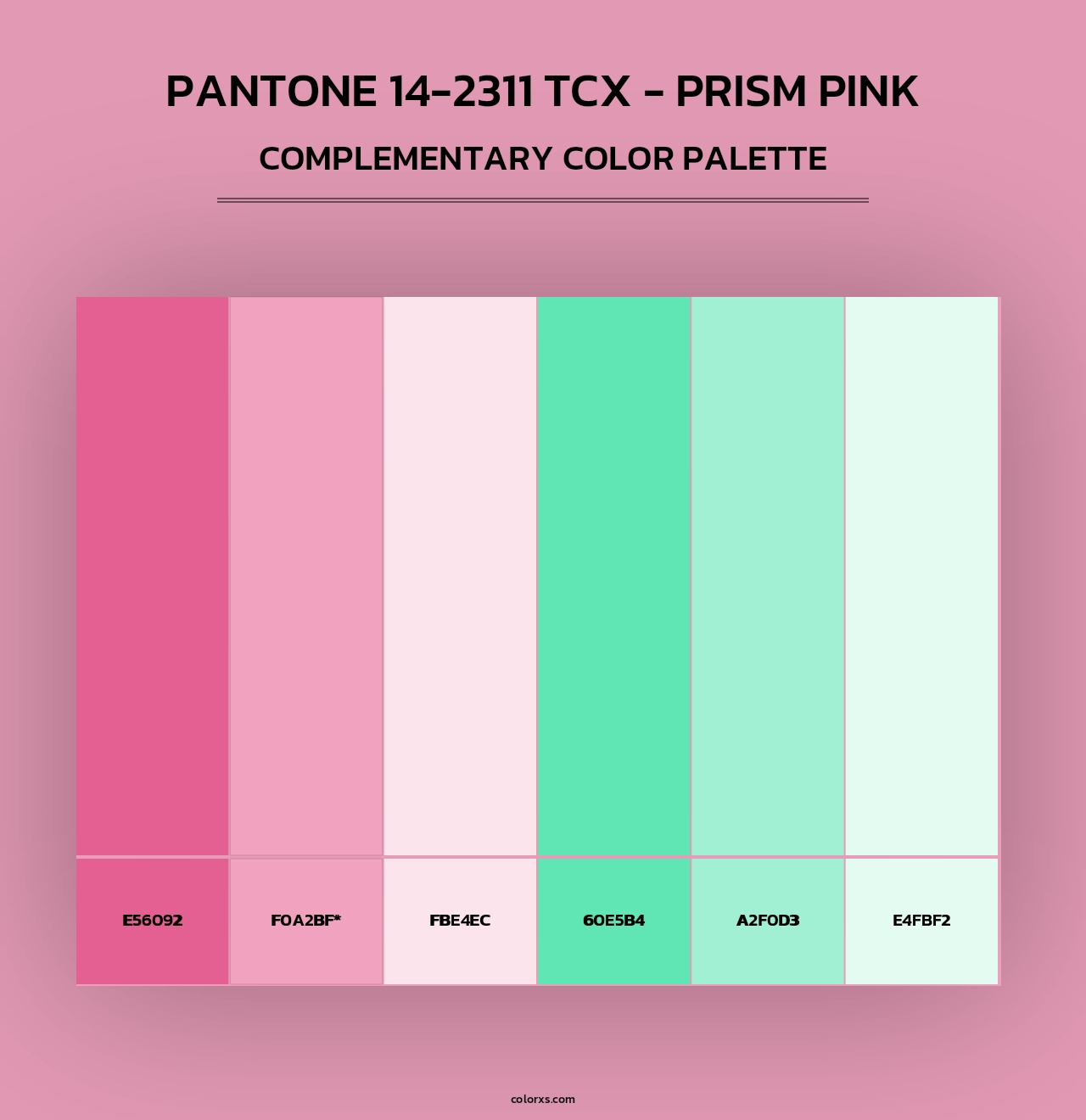 PANTONE 14-2311 TCX - Prism Pink color palettes - colorxs.com