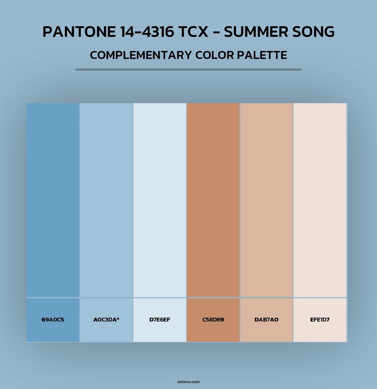 PANTONE 14-4316 TCX - Summer Song color palettes - colorxs.com