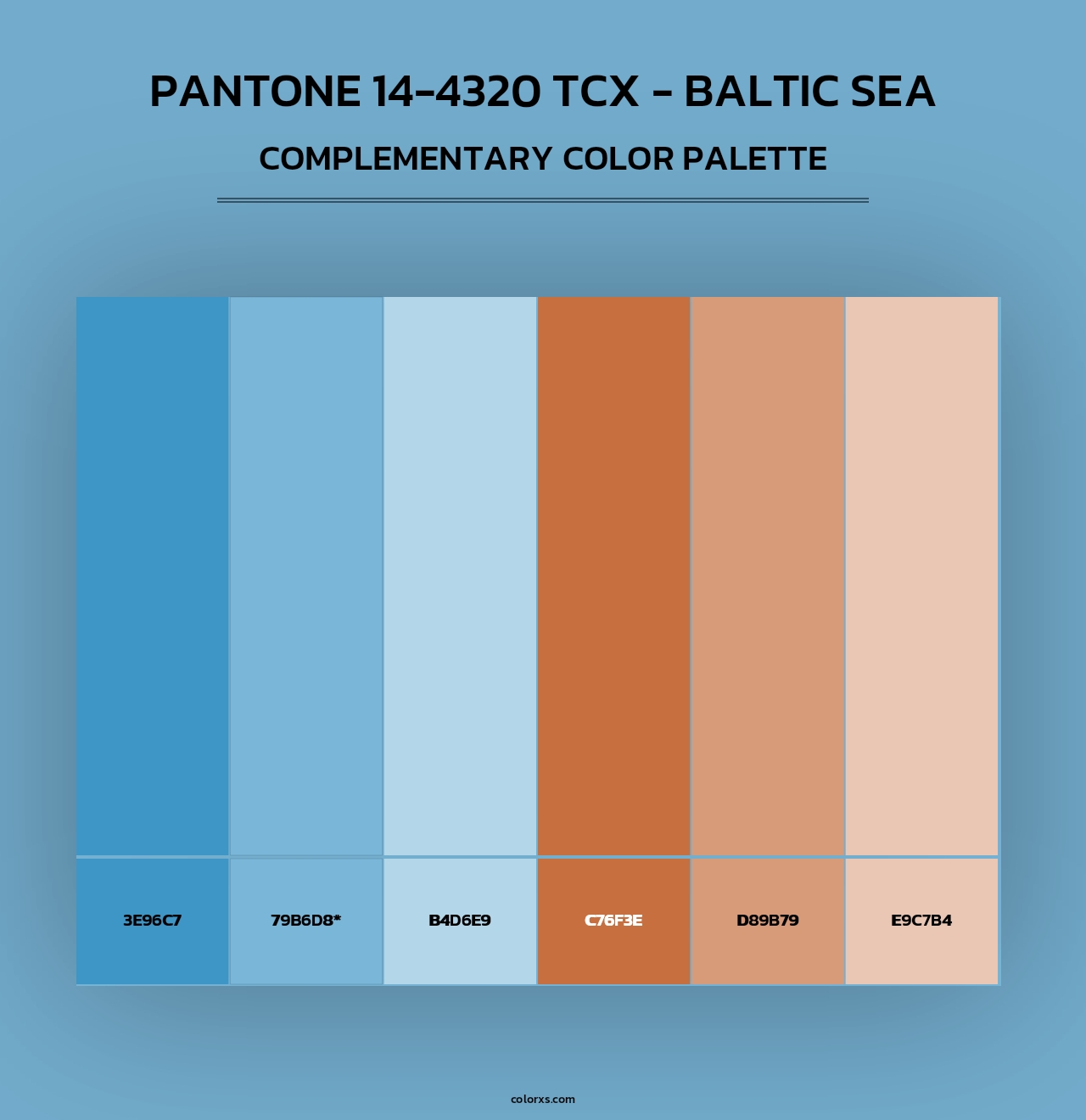 Pantone 14-4320 TCX - Baltic Sea color palettes - colorxs.com
