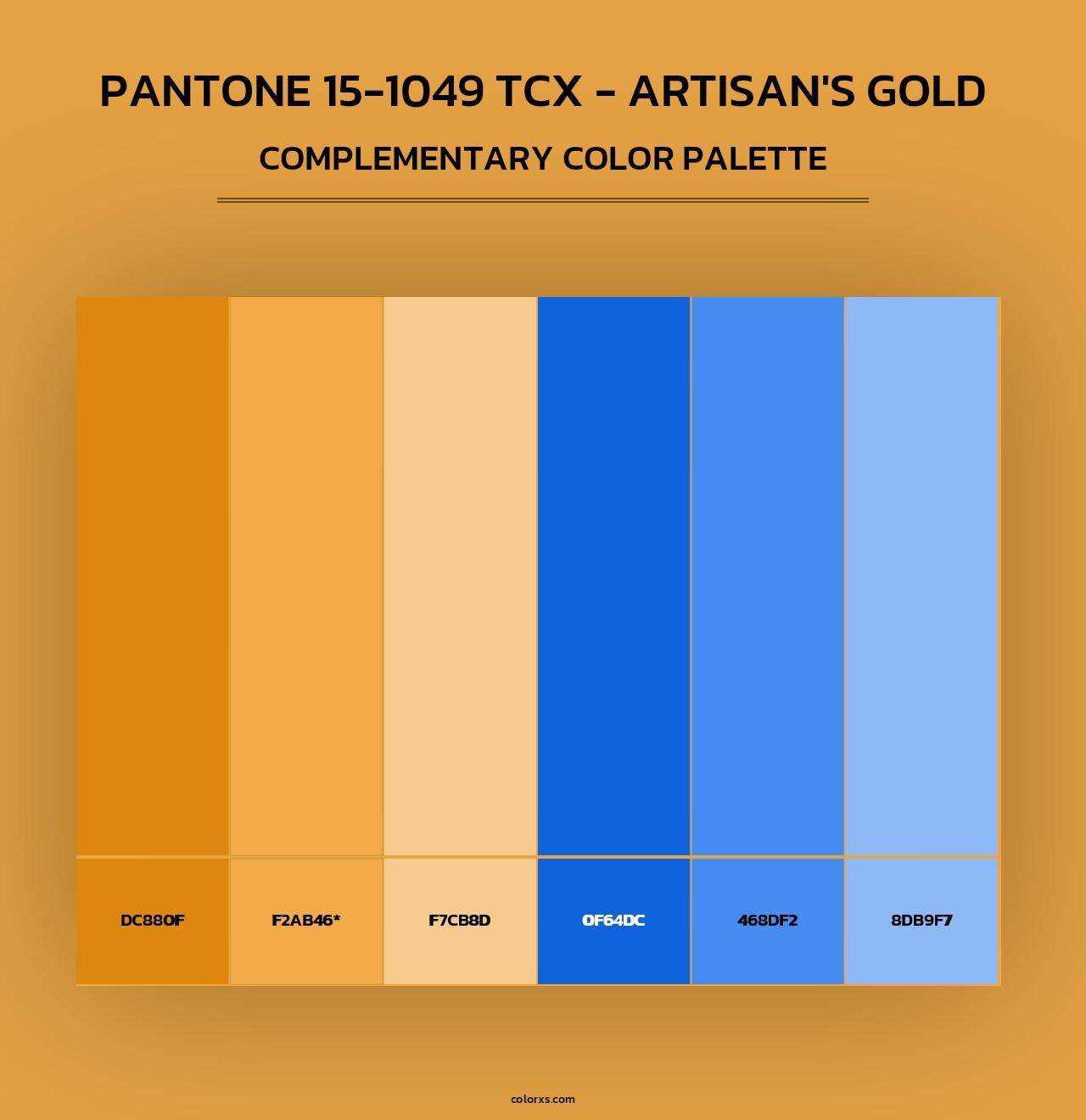 PANTONE 15-1049 TCX - Artisan's Gold color palettes - colorxs.com