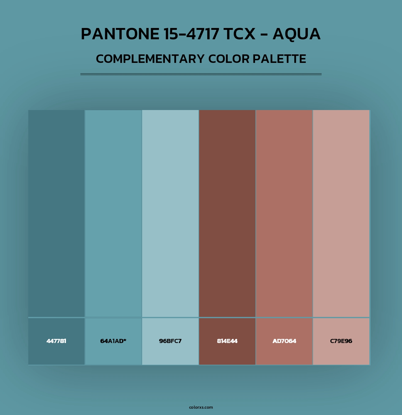 PANTONE 15-4717 TCX - Aqua color palettes - colorxs.com