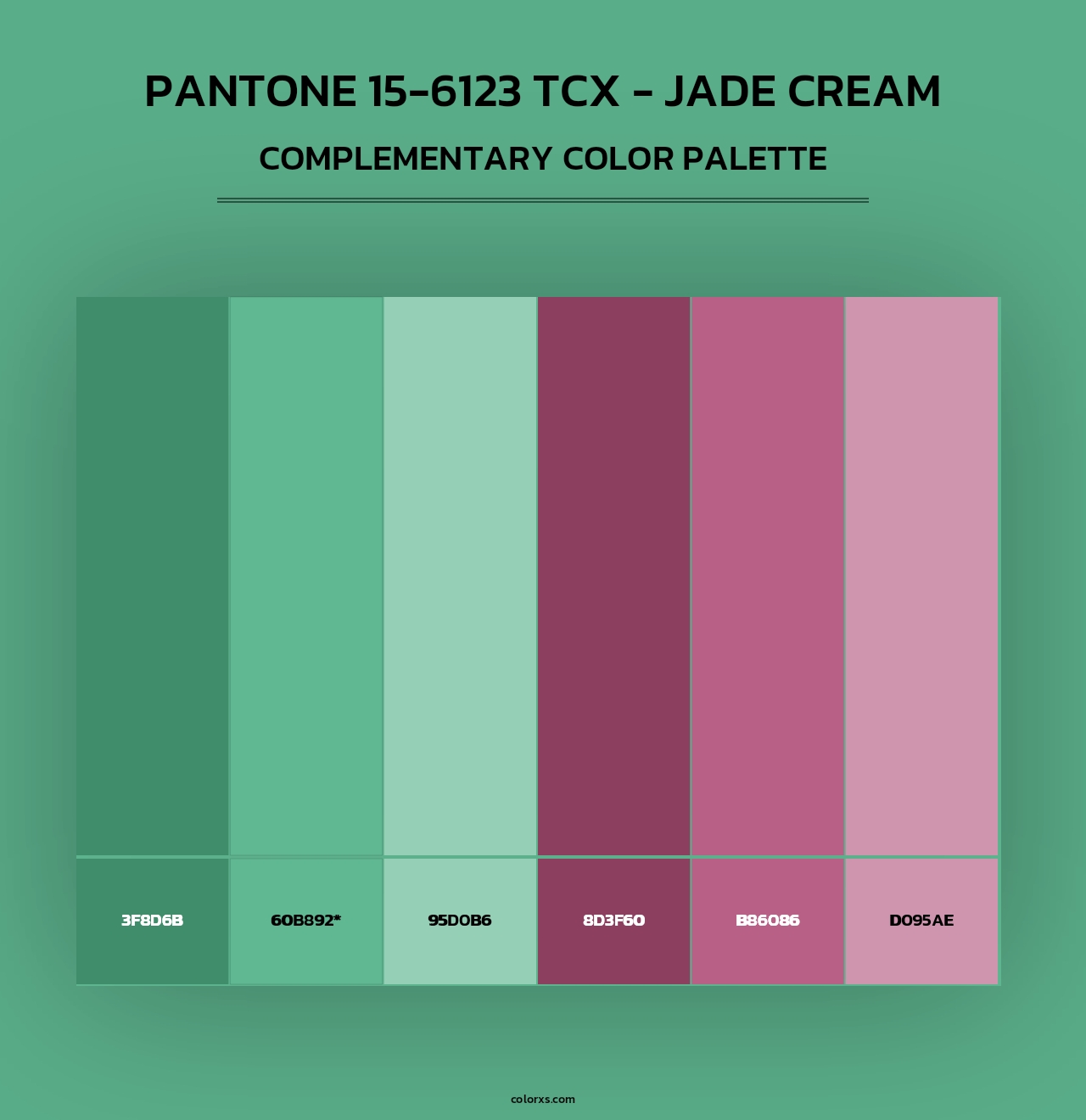PANTONE 15-6123 TCX - Jade Cream color palettes - colorxs.com