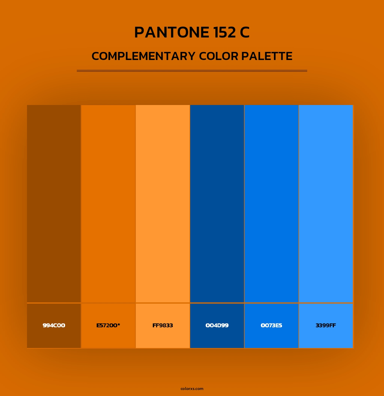 PANTONE 152 C color palettes - colorxs.com