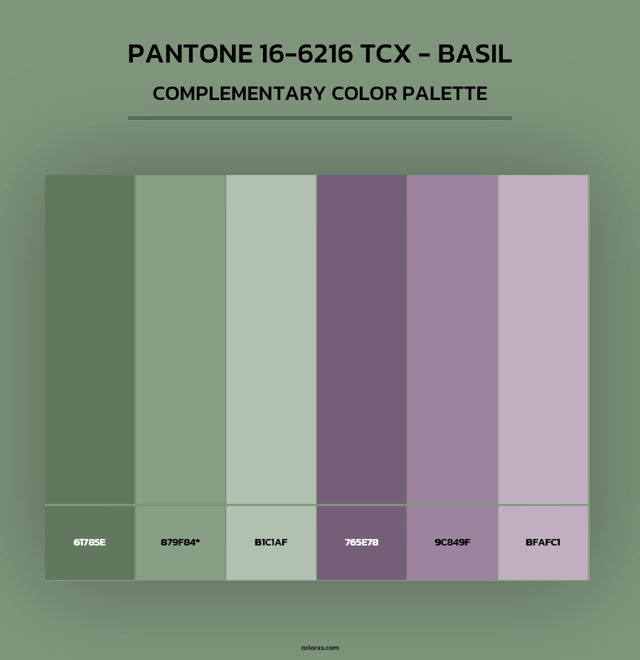 PANTONE 16-6216 TCX - Basil color palettes - colorxs.com