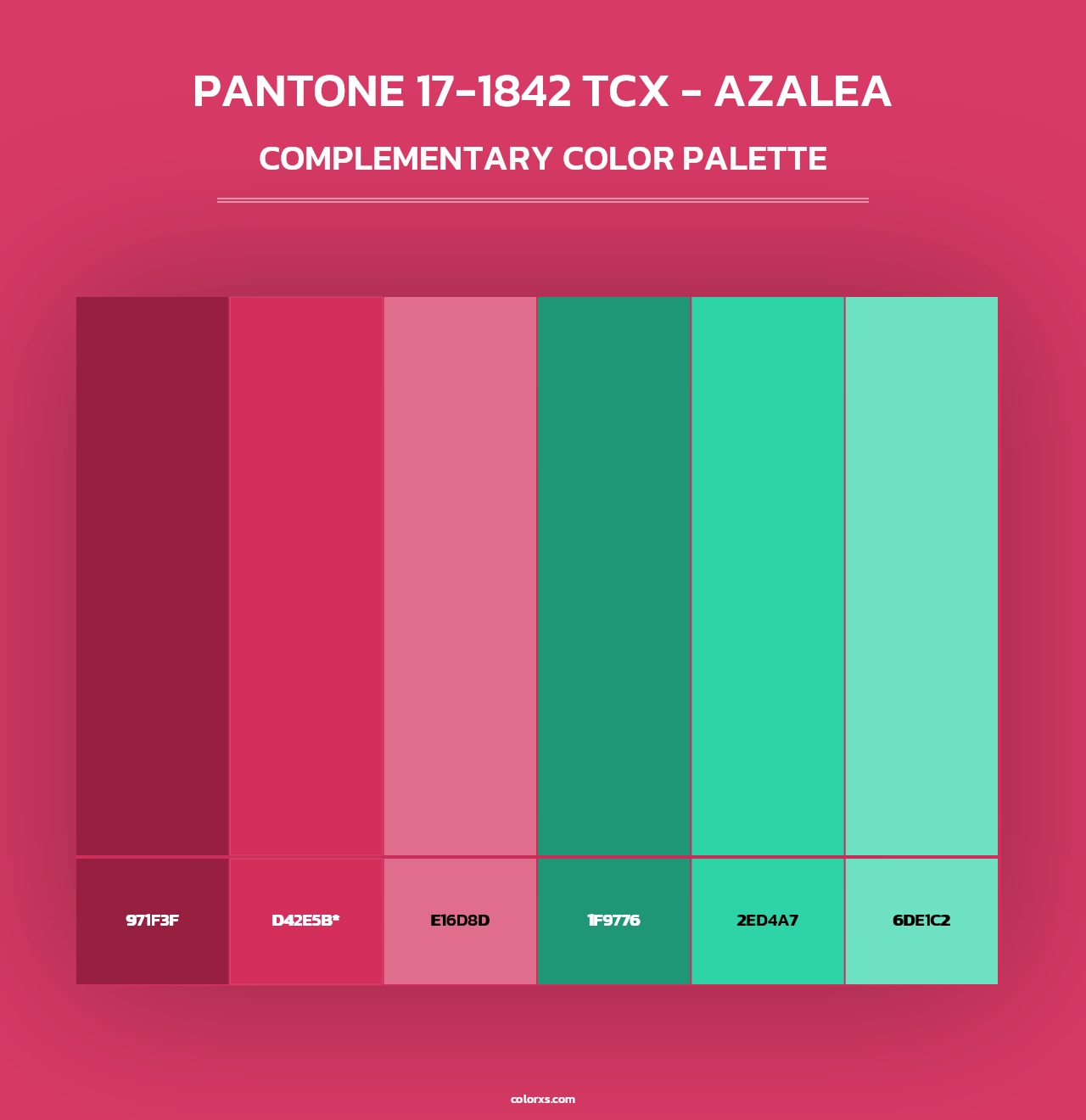 PANTONE 17-1842 TCX - Azalea color palettes - colorxs.com