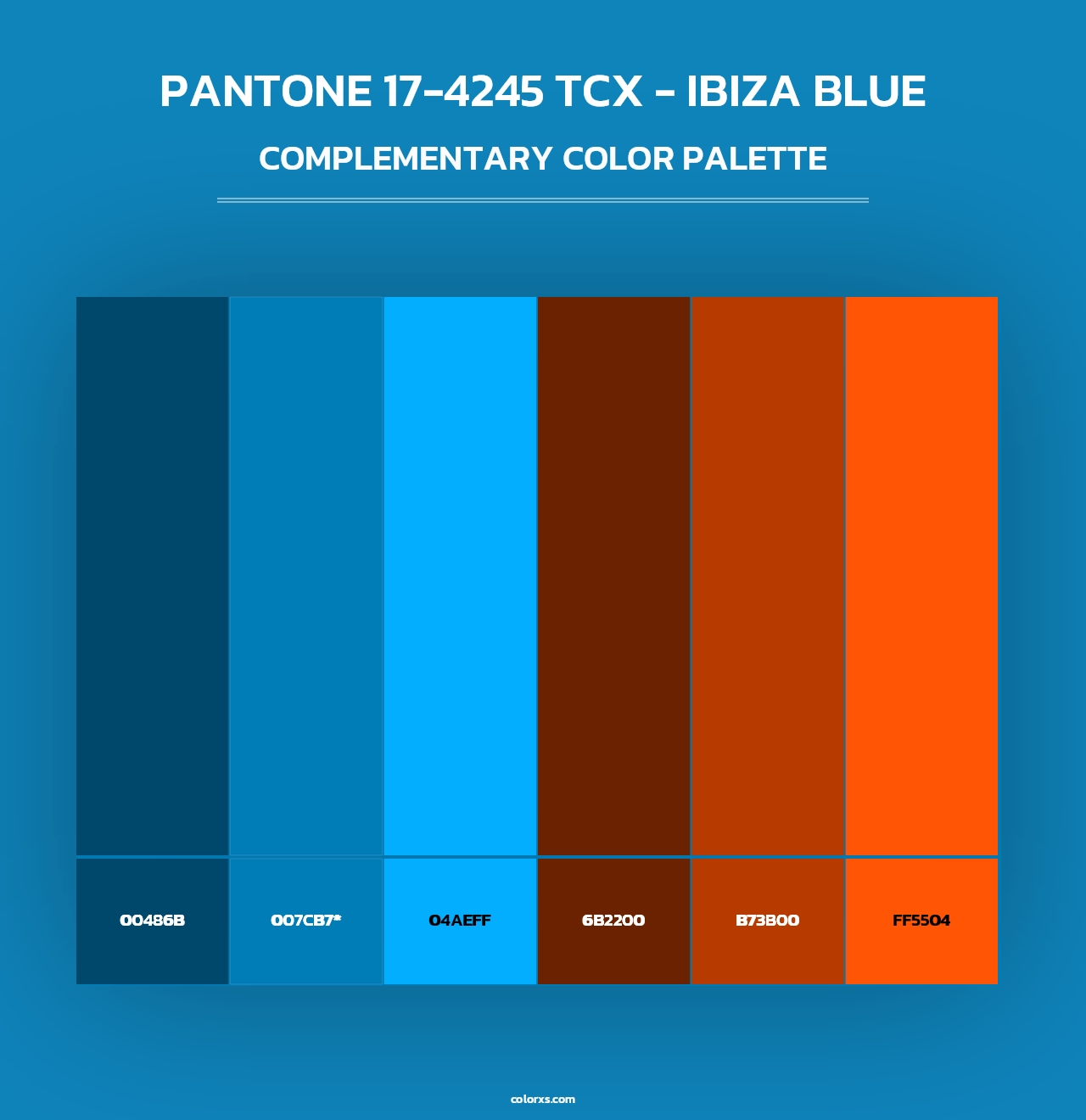 PANTONE 17-4245 TCX - Ibiza Blue color palettes - colorxs.com