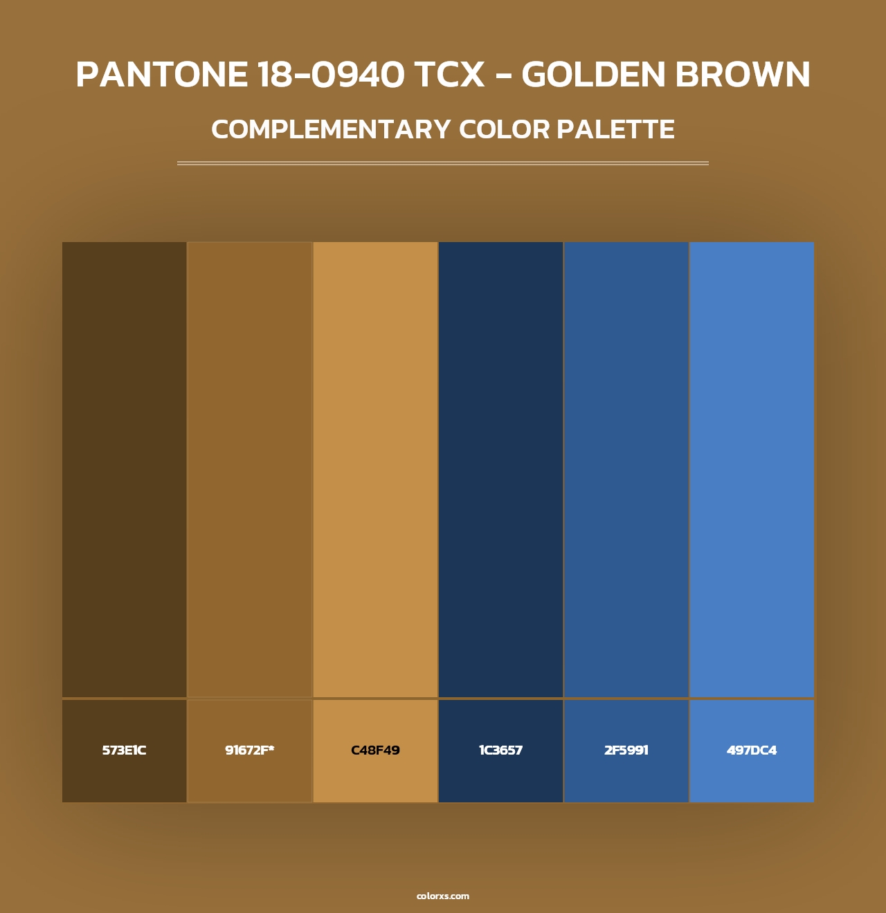 PANTONE 18-0940 TCX - Golden Brown color palettes - colorxs.com