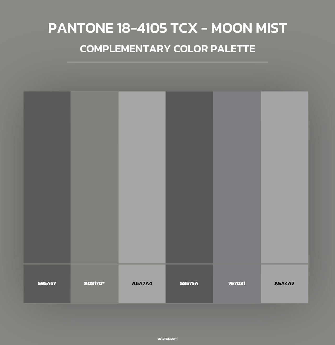 PANTONE 18-4105 TCX - Moon Mist color palettes - colorxs.com