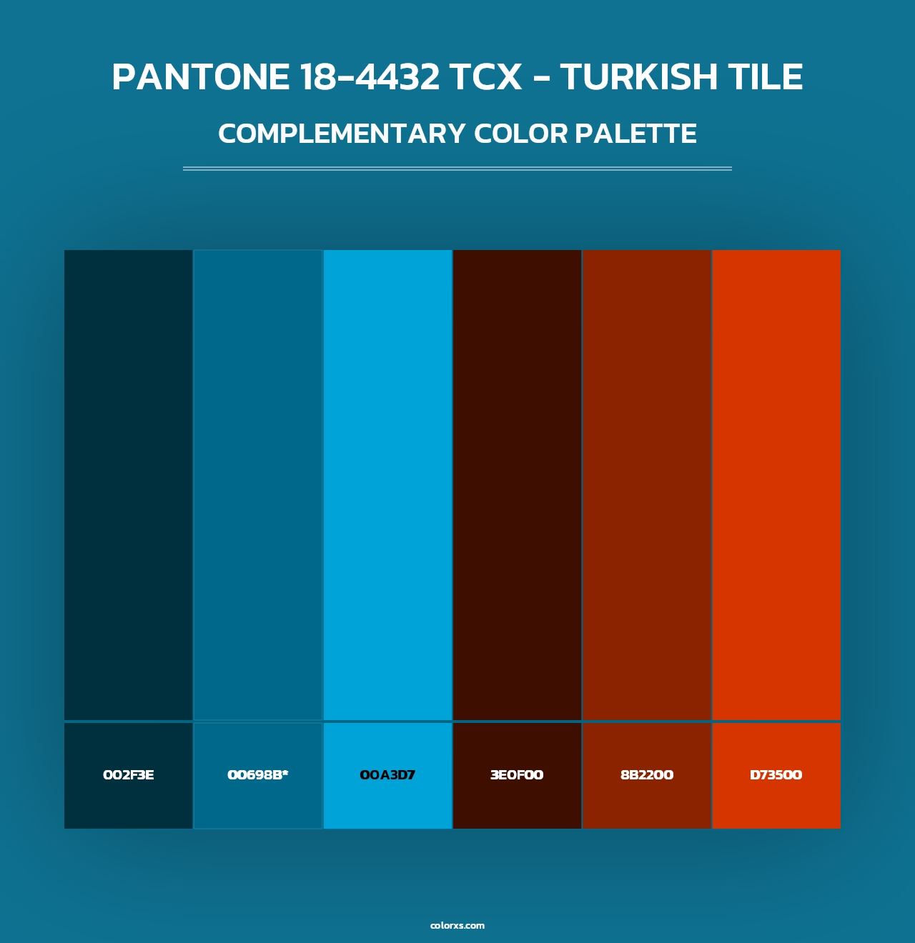 PANTONE 18-4432 TCX - Turkish Tile color palettes - colorxs.com